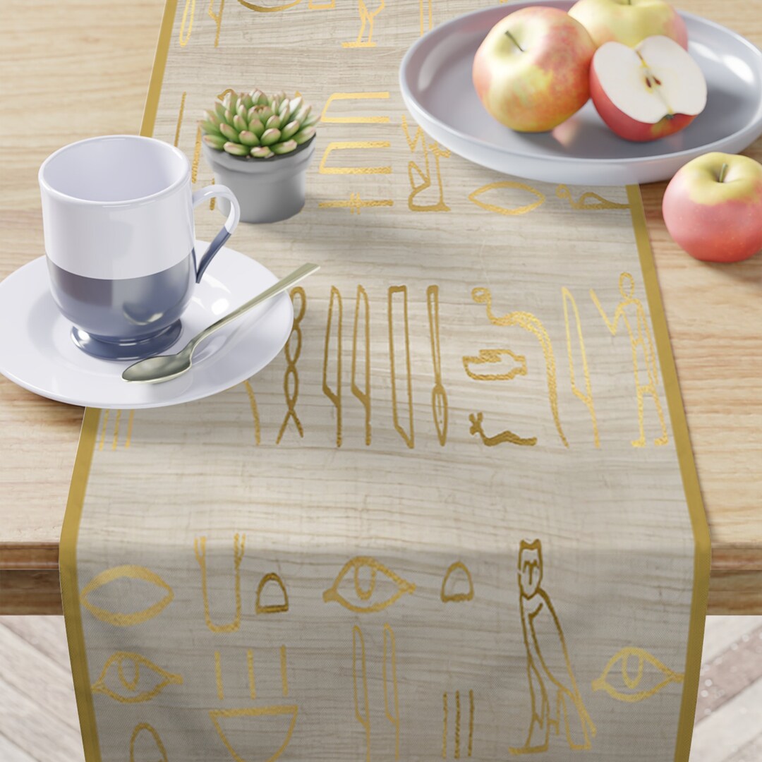 Egyptian Hieroglyphics Table Runner| Ethnic Table Runner| Afrocentric ...