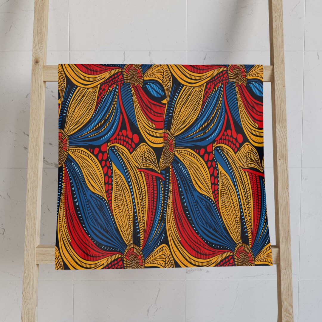 Art Style Bathroom African Bath Mat Mud Cloth Print Bath Mat African ...