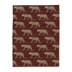 Leopard Print Fleece Blanket, Animal Print Throw, Cozy Leopard Blanket ...