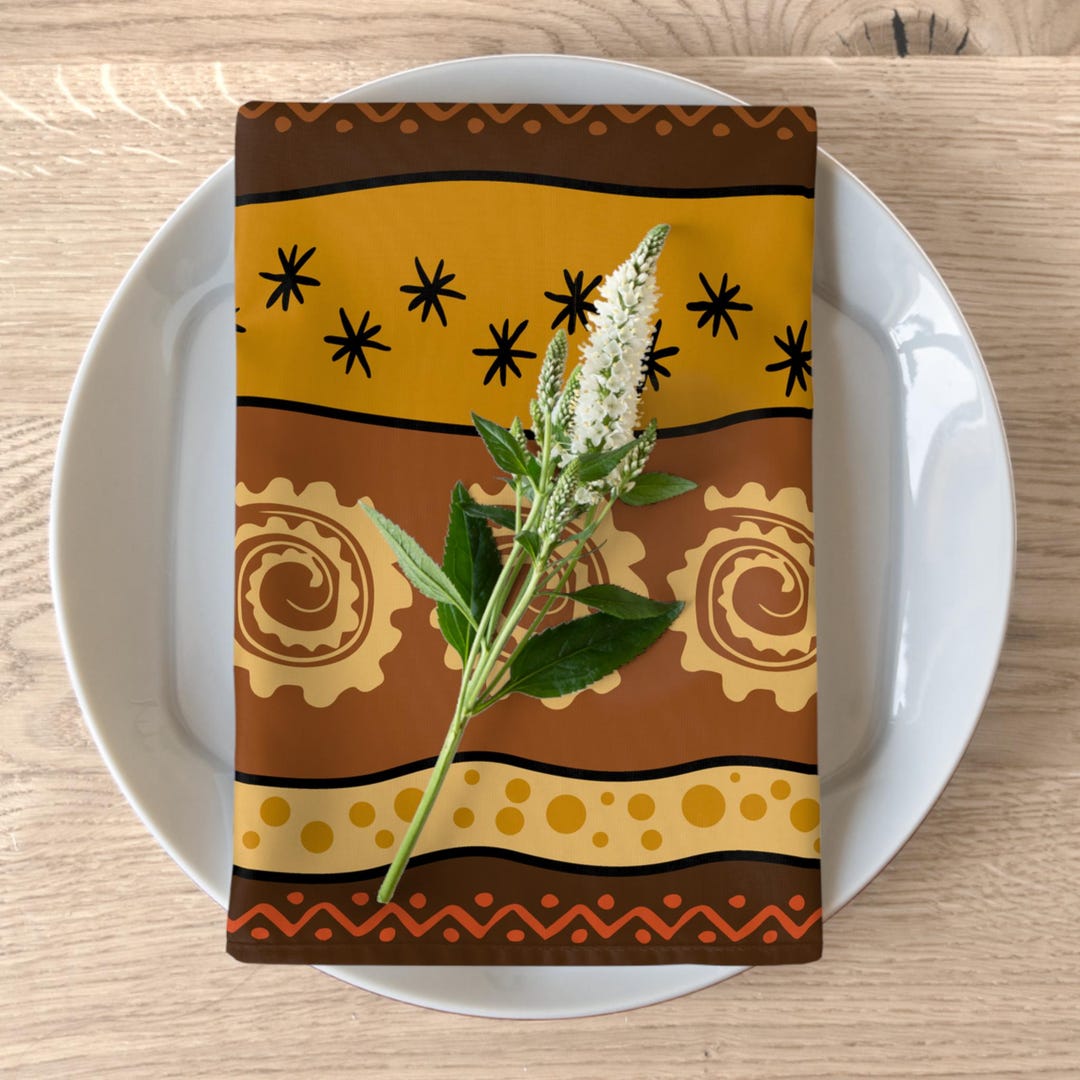 Ankara Twirl Napkins 4-set, African Inspired Kitchen Decor, Table ...