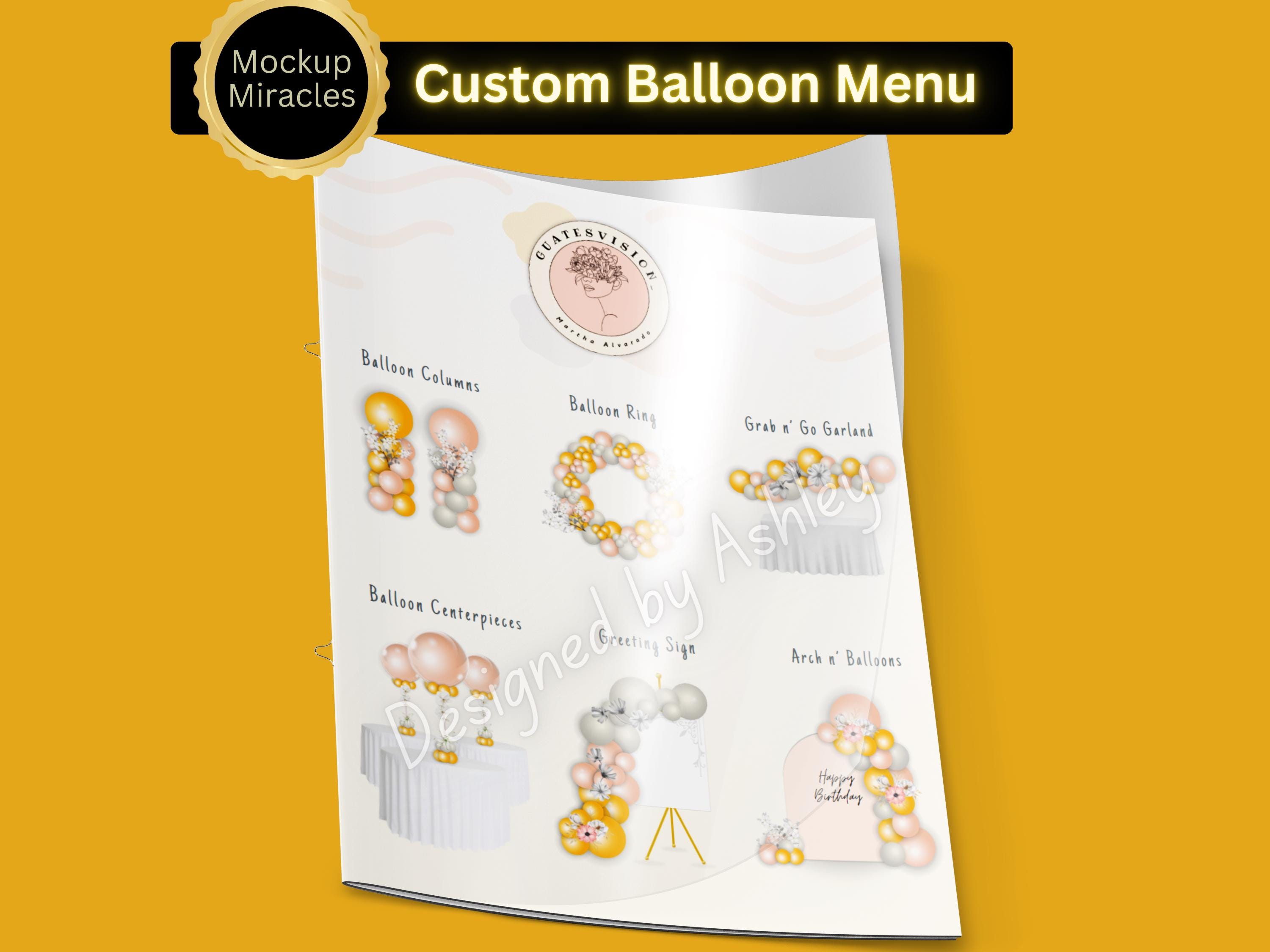 Custom Balloon Artist Menu, Branded Design (digital) - Etsy