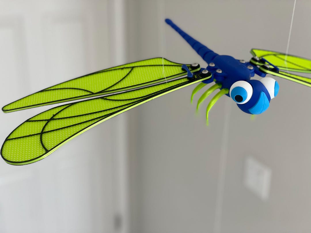 Vibrant 3D Printed Dragonfly Mobile - Whimsical Hanging Decor - Etsy