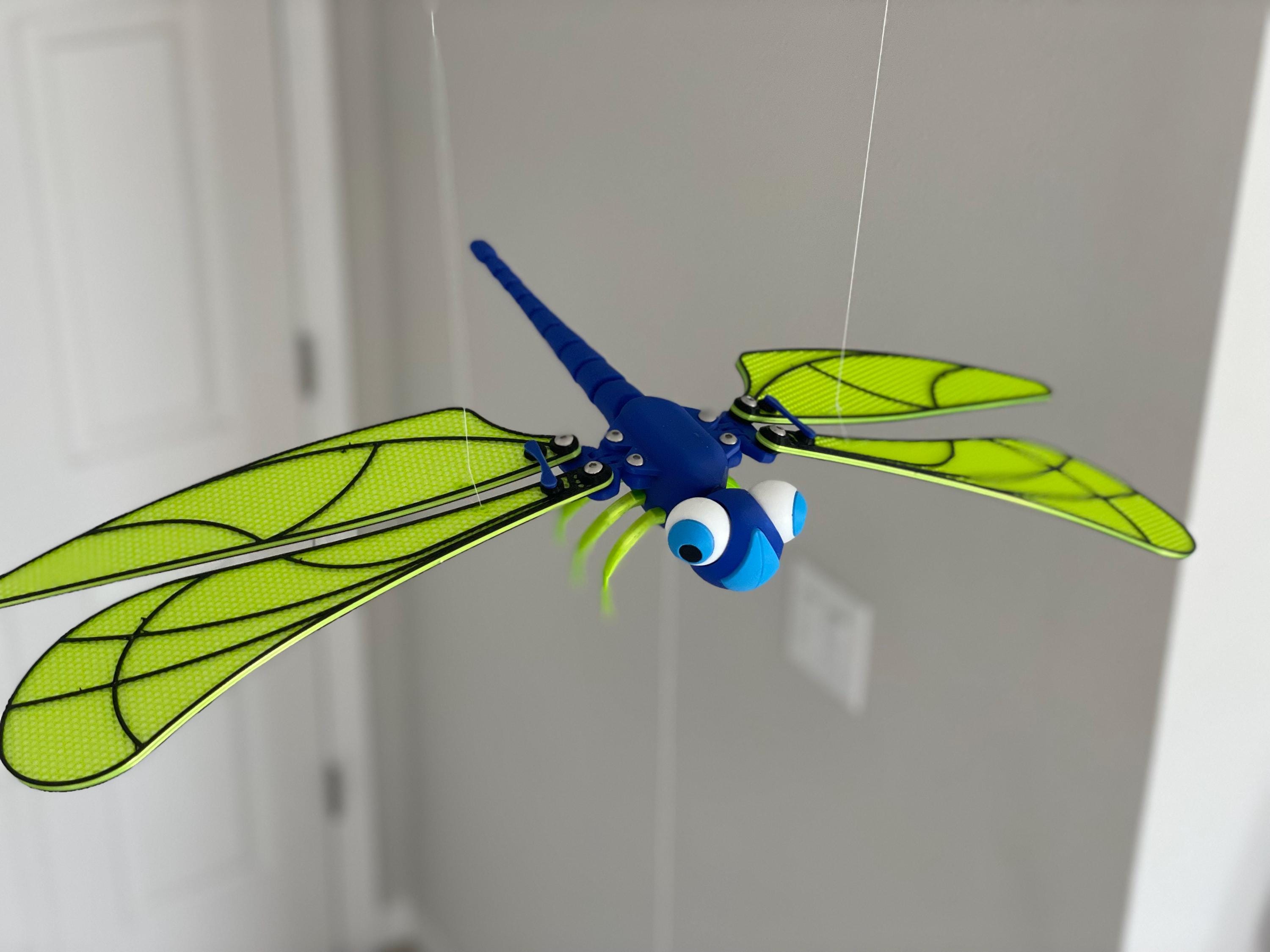 Vibrant 3D Printed Dragonfly Mobile - Whimsical Hanging Decor - Etsy