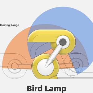 Chirpy 3D Printed LED Bird Lamps - Adjustable Whimsical Lighting - Etsy