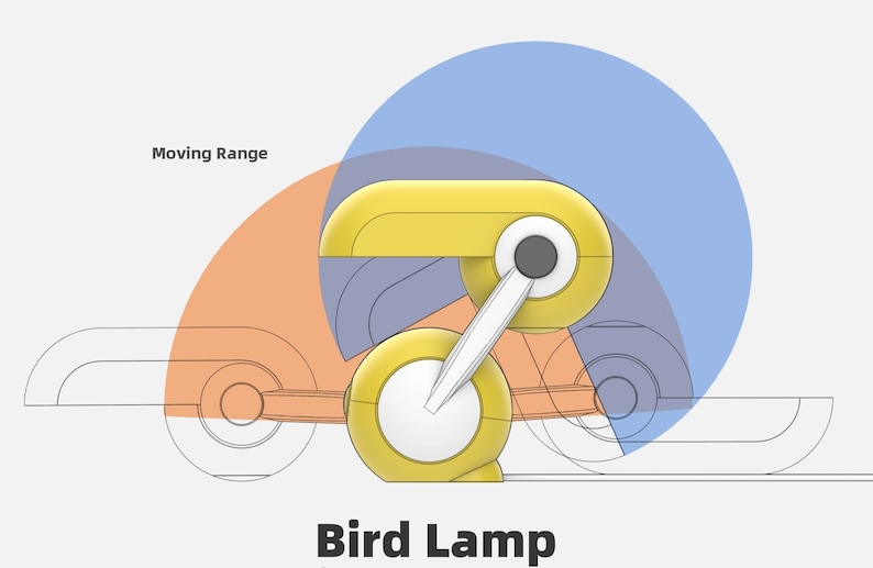 Chirpy 3D Printed LED Bird Lamps - Adjustable Whimsical Lighting - Etsy