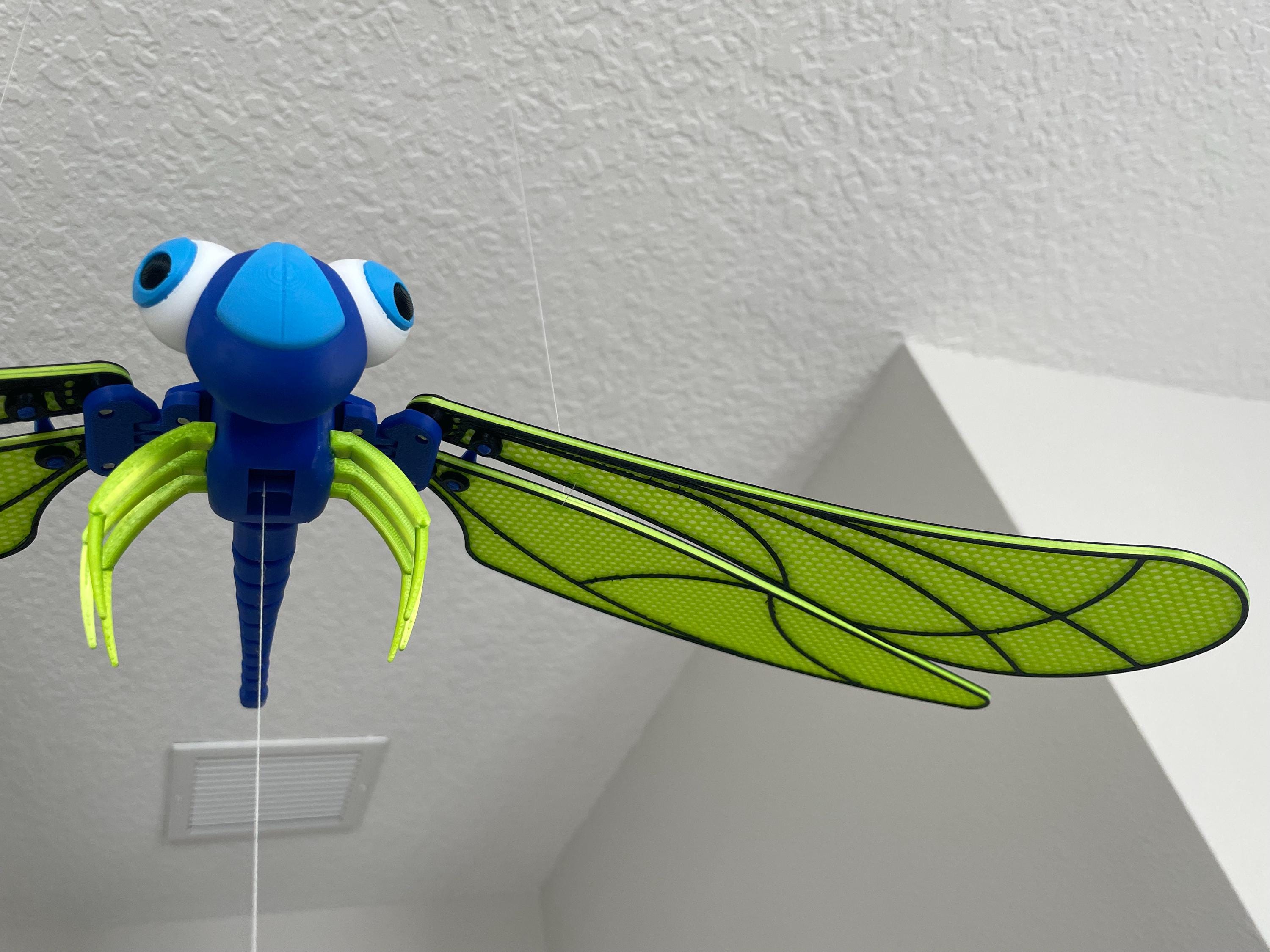 Vibrant 3D Printed Dragonfly Mobile - Whimsical Hanging Decor - Etsy