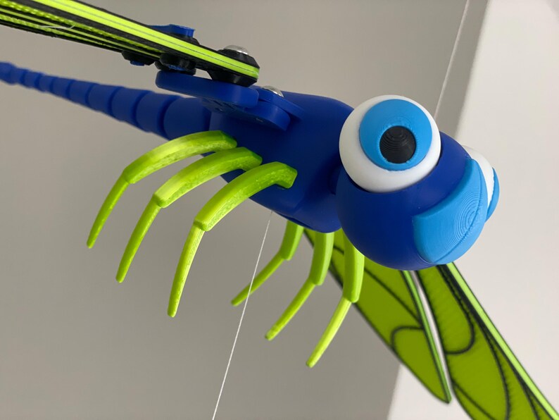 Vibrant 3D Printed Dragonfly Mobile - Whimsical Hanging Decor - Etsy
