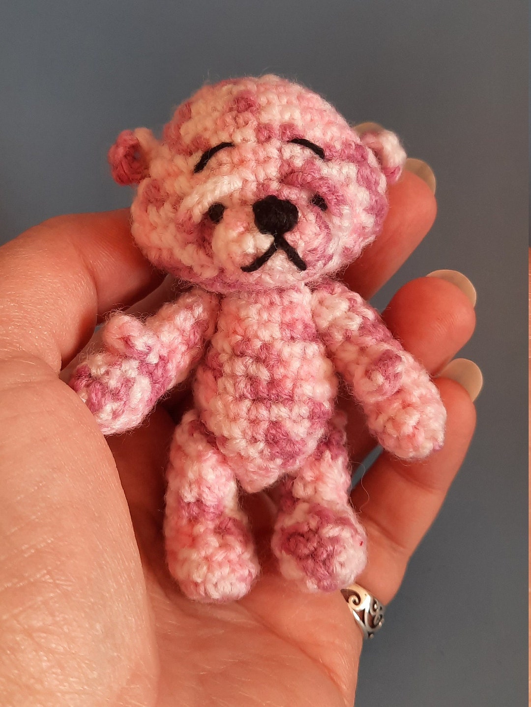 Knothead 8, A Miniature Crocheted Bear - Etsy