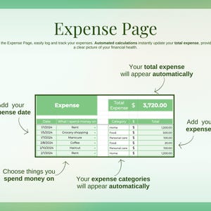 Monthly Expense Tracker Spreadsheet Template, Personal Finance Planner ...