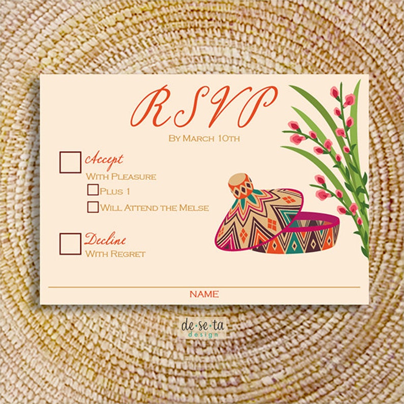 Mesob and Zembaba Wedding Invitation Suite, Ethiopian, Eritrean ...