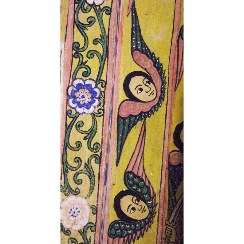 Meskel Pattern With Floral Border Melse Invitation, Green & Terracotta ...