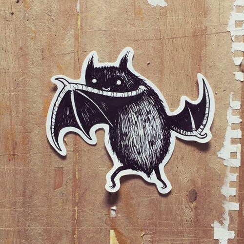 Vinyl Sticker Bat Laptop Sticker - Etsy