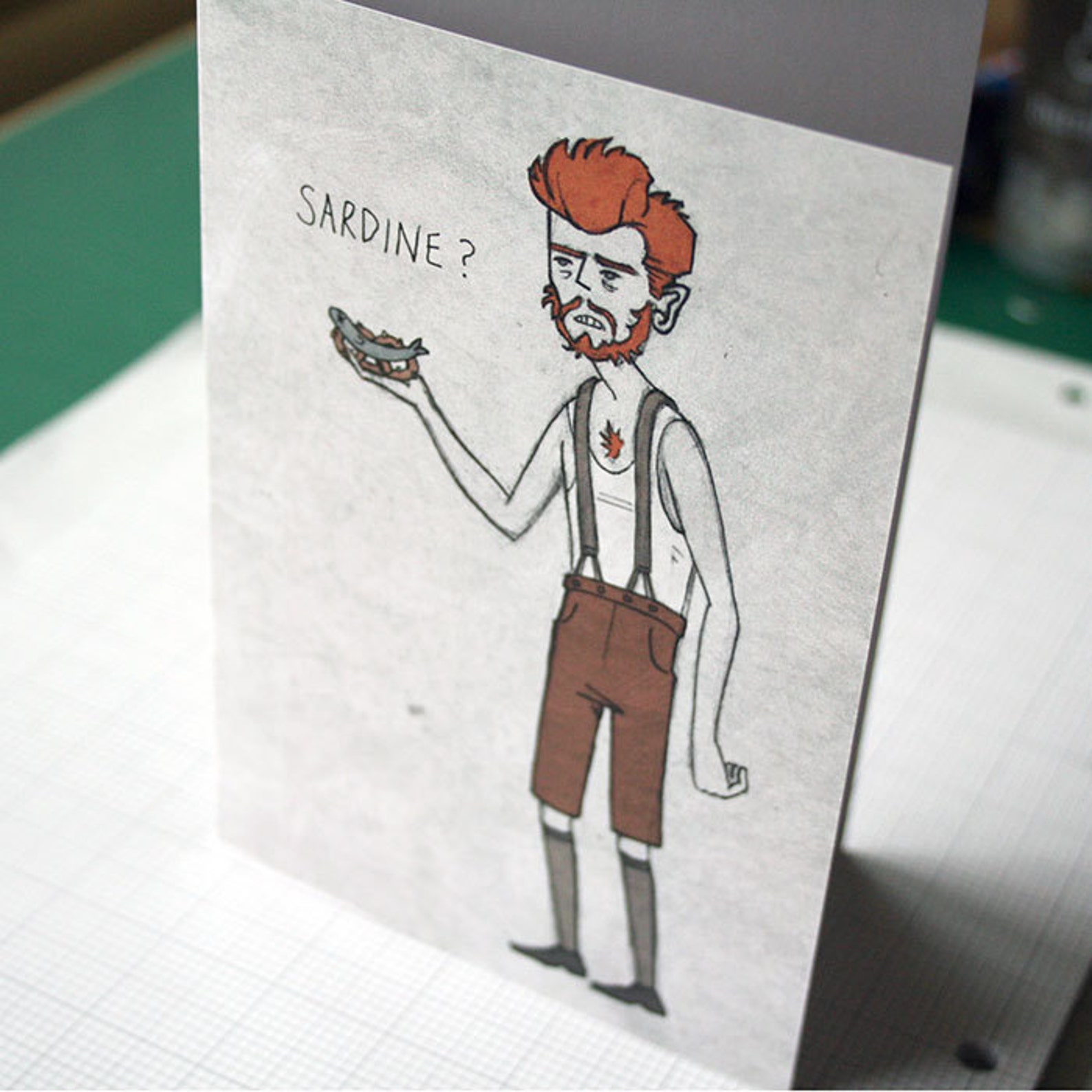 Sardine? - Illustrated Card - Movie Art Card - Etsy