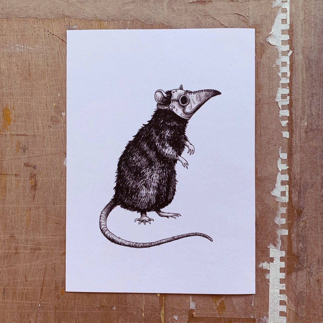 Plague Rat - A5 Print - Illustration - Etsy