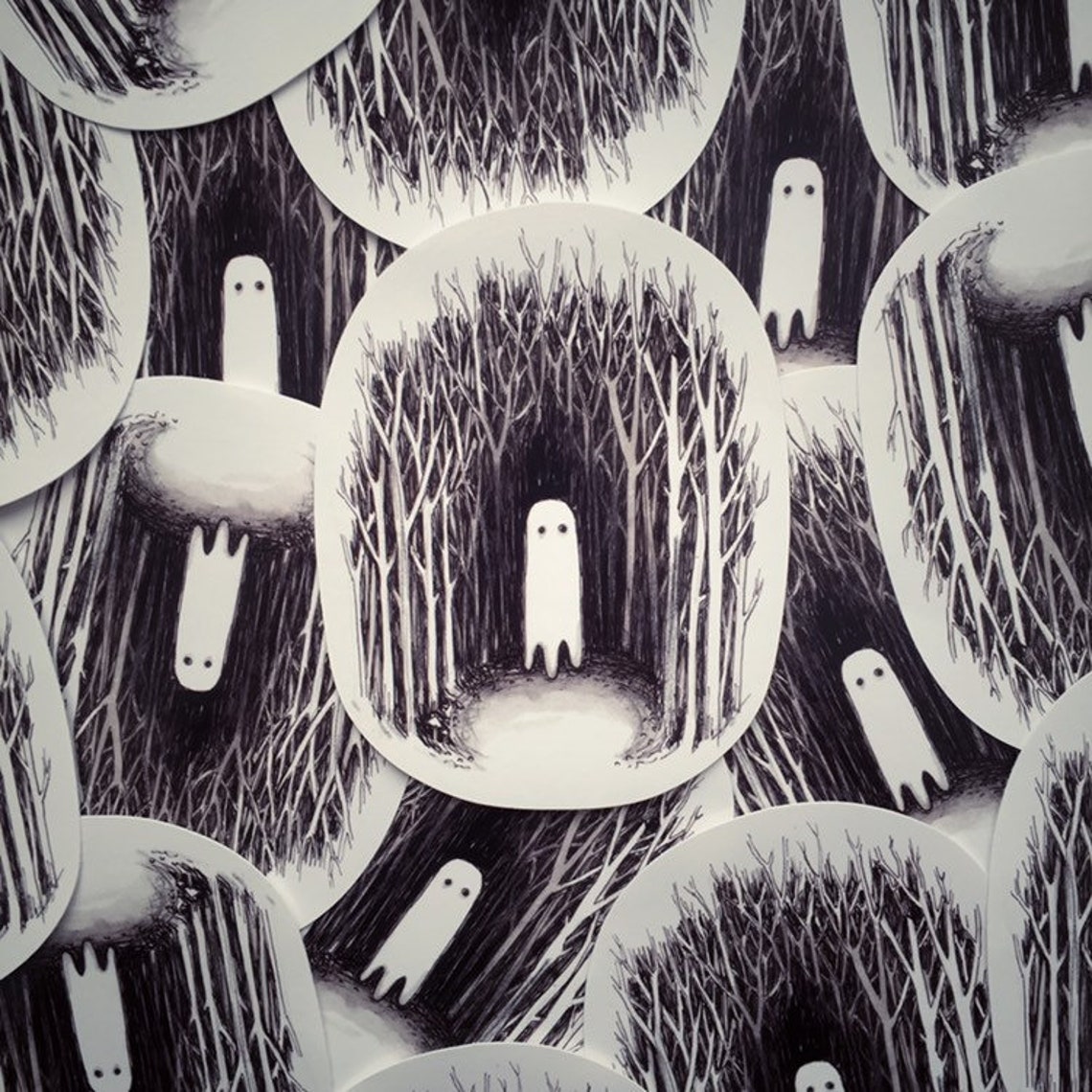 Ghost Sticker Vinyl Sticker - Etsy