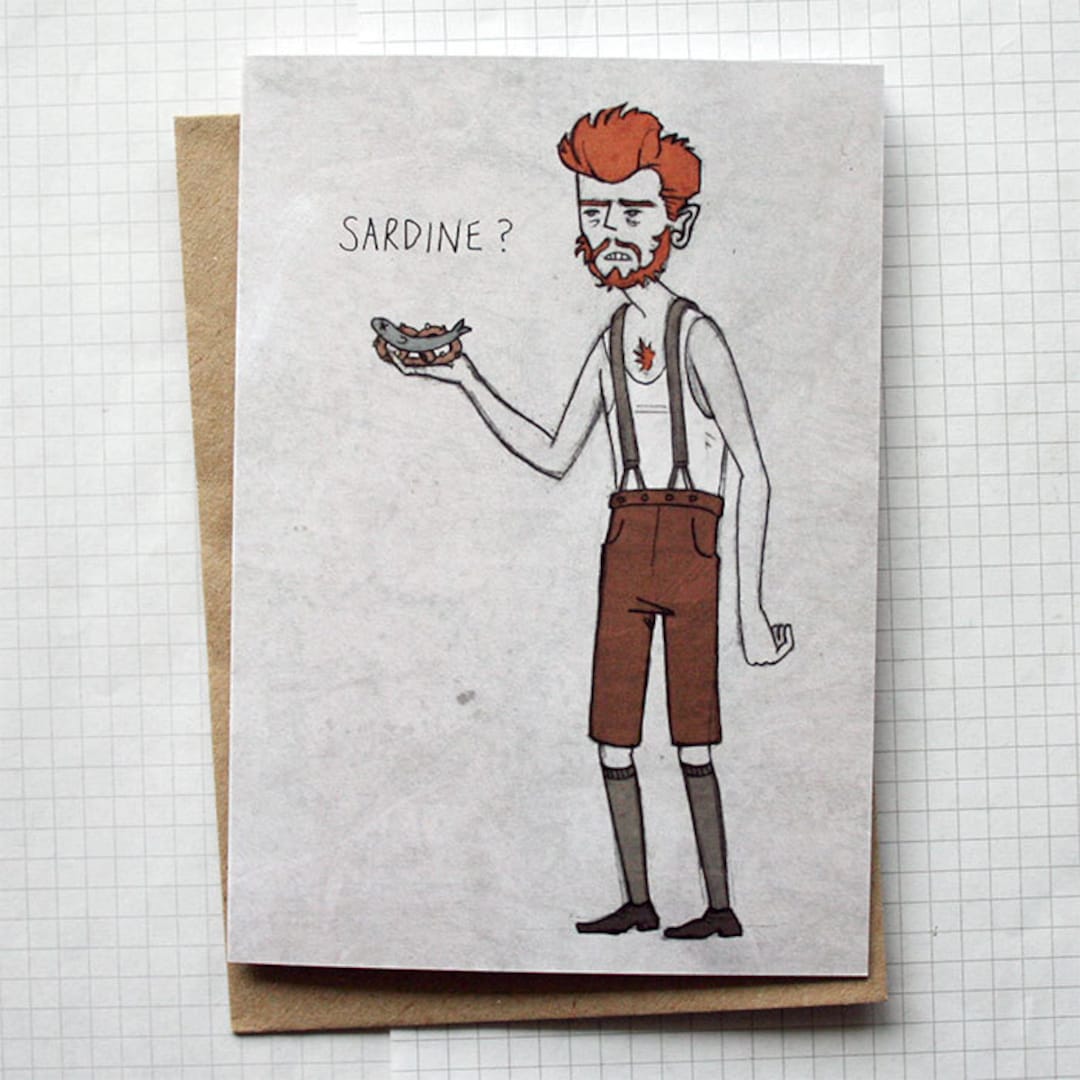 Sardine? - Illustrated Card - Movie Art Card - Etsy