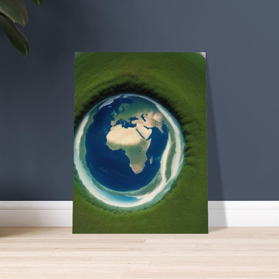 Planet Earth Canvas,painting Wooden for Walls, Ready to Hang - Etsy