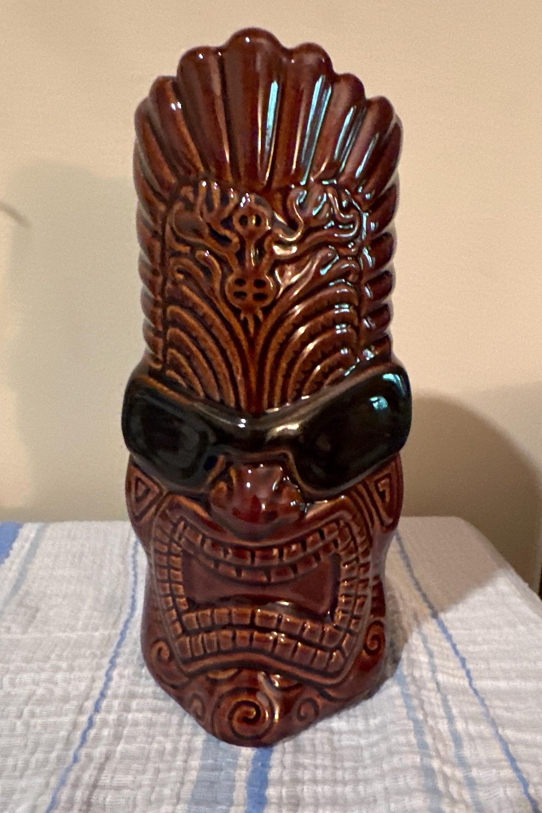Tiki Top Shelve Retro Tiki Hawaiian Tribal Mask Ancient Totem Luau ...