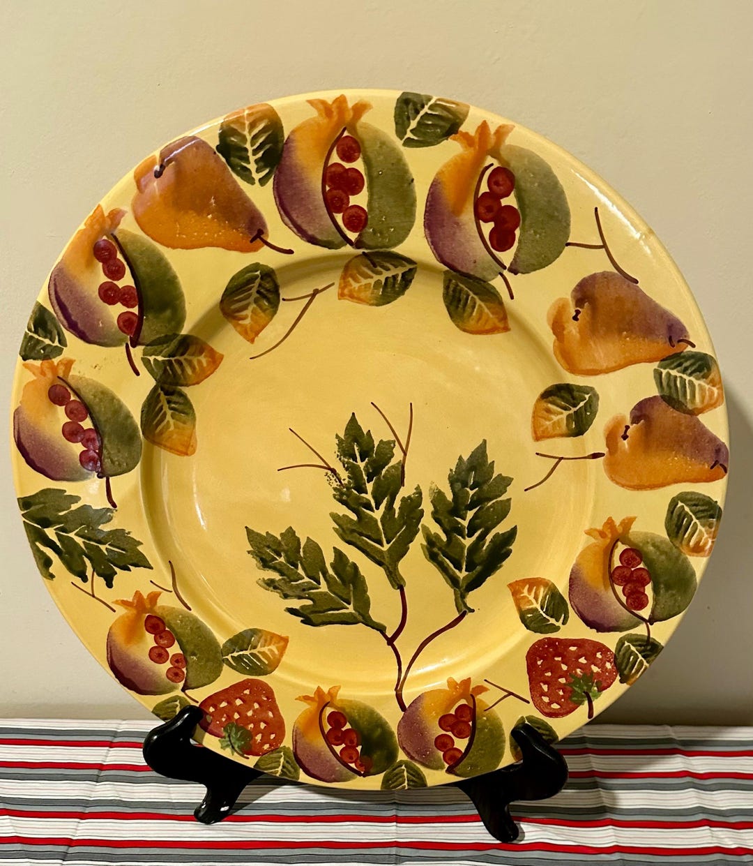 Tuscan Rare Ceramiche Toscane Made in Italy 16” Round Platter Serving ...