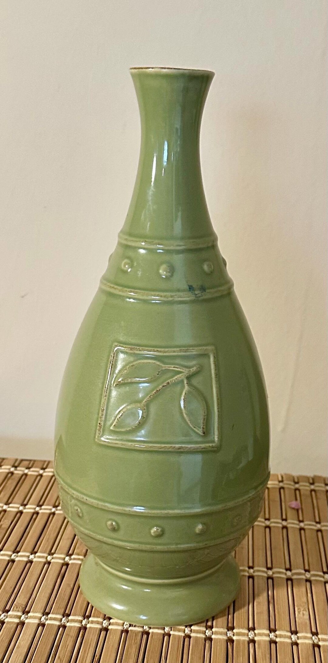 Signature Sorrento Tall Wine Decanter Vase by Debbie Segura 11.5 Green ...
