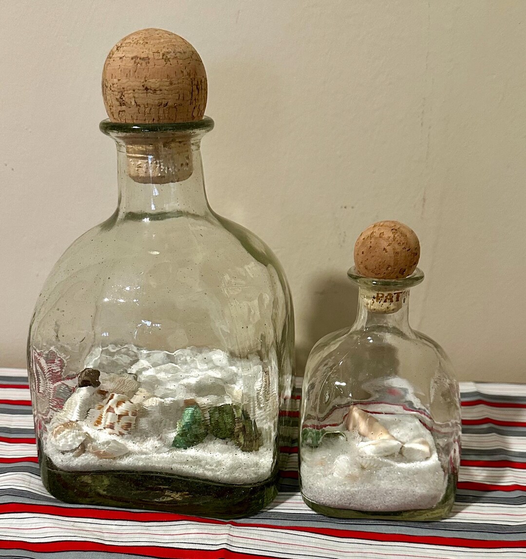 Patron Jars With Sand and Shells Inside. Great Bar Accessories. Large ...