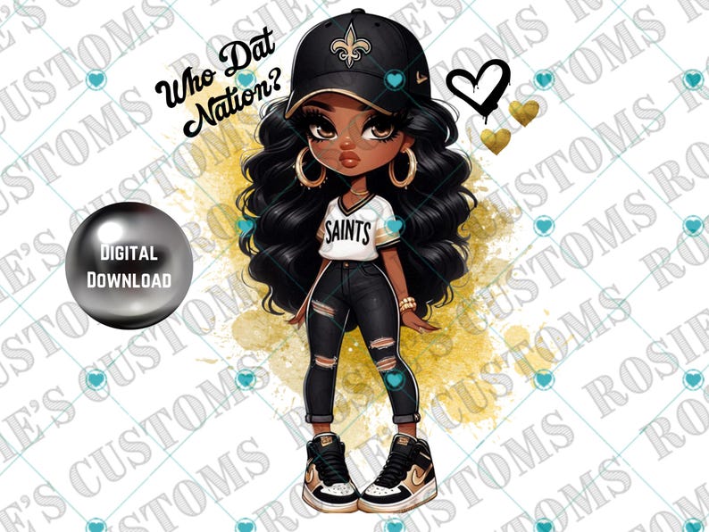 Nola Digital PNG Hip Hop Female Sport PNG Who Dat Girl Png I Printable ...