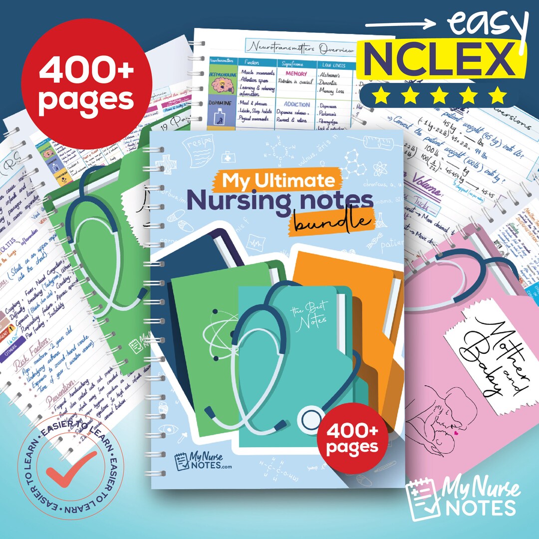 Ultimate Nursing Success Bundle: 400 Page Handwritten Notes by an RN ...