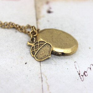 Acorn. Locket Necklace. Gold Ox Jewelry Oval - Etsy