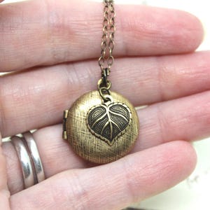 Leaf. Locket Necklace. Brass Ox Jewelry - Etsy