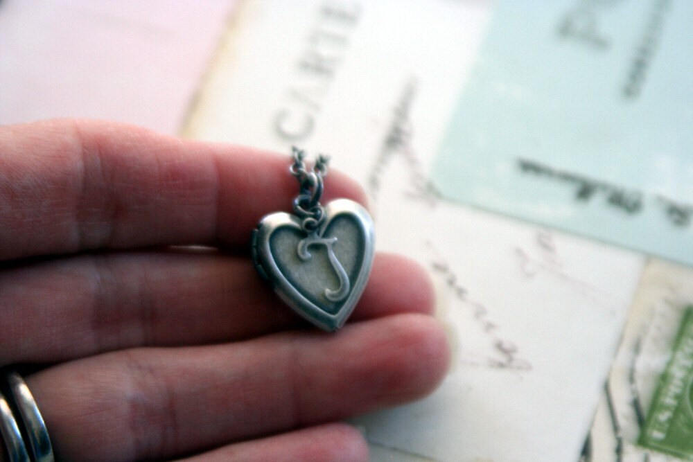 Initial. Locket Necklace. Choose Your Initial for - Etsy