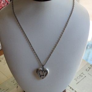 Music Note. Heart Locket Necklace. Silver Ox Meduim Locket - Etsy