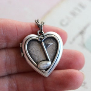 Music Note. Heart Locket Necklace. Silver Ox Meduim Locket - Etsy