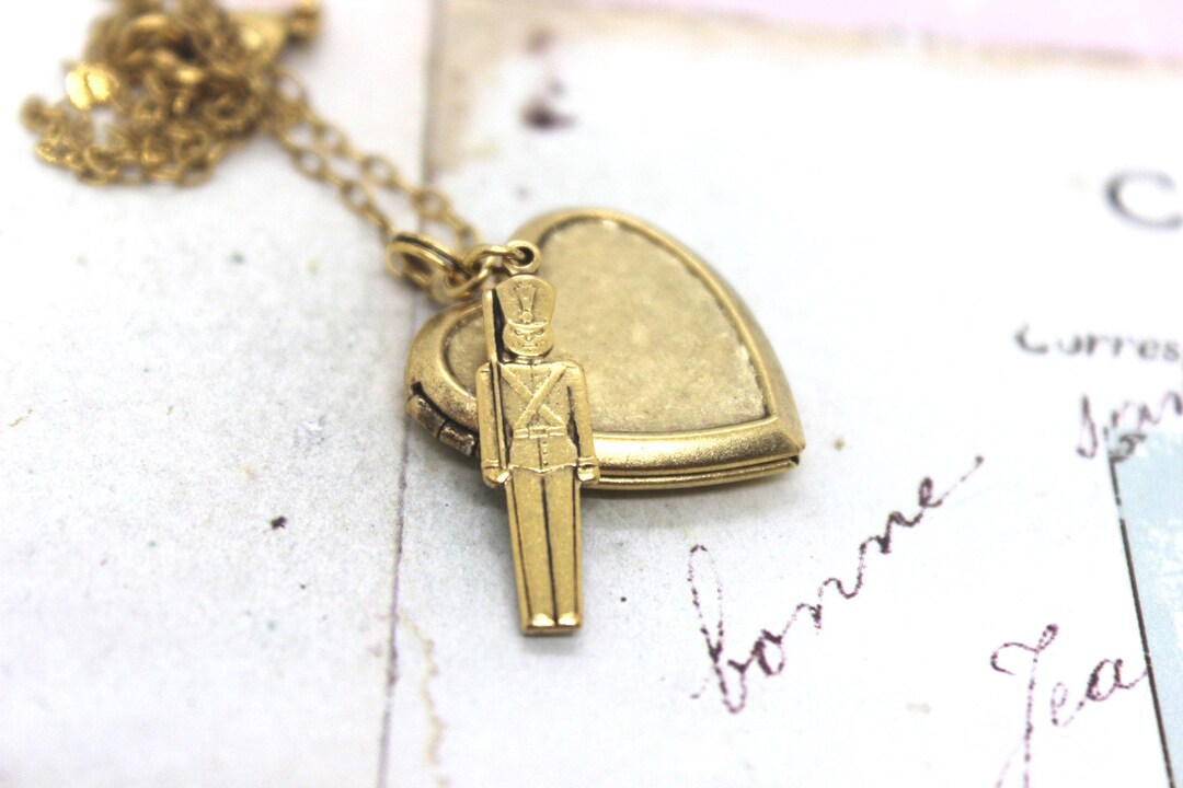 Nutcracker. Heart Locket Necklace. Gold Ox Jewelry - Etsy