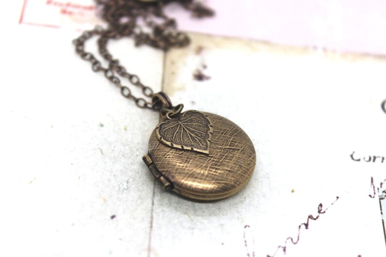 Leaf Locket Necklace. Brass Ox Jewelry - Etsy