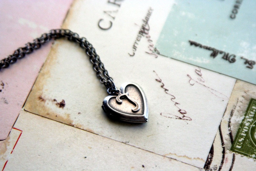 Initial. Locket Necklace. Choose Your Initial for - Etsy