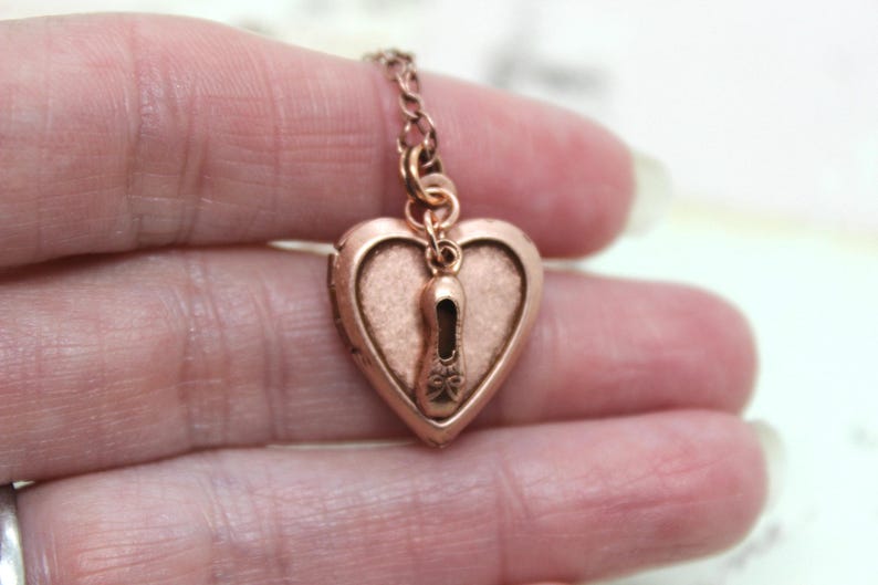 Ballet Shoe Heart Locket. Necklace in Rose Gold Ox Shades - Etsy
