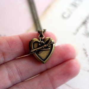 Tiny Airplane. Locket Necklace. in Brass Ox - Etsy