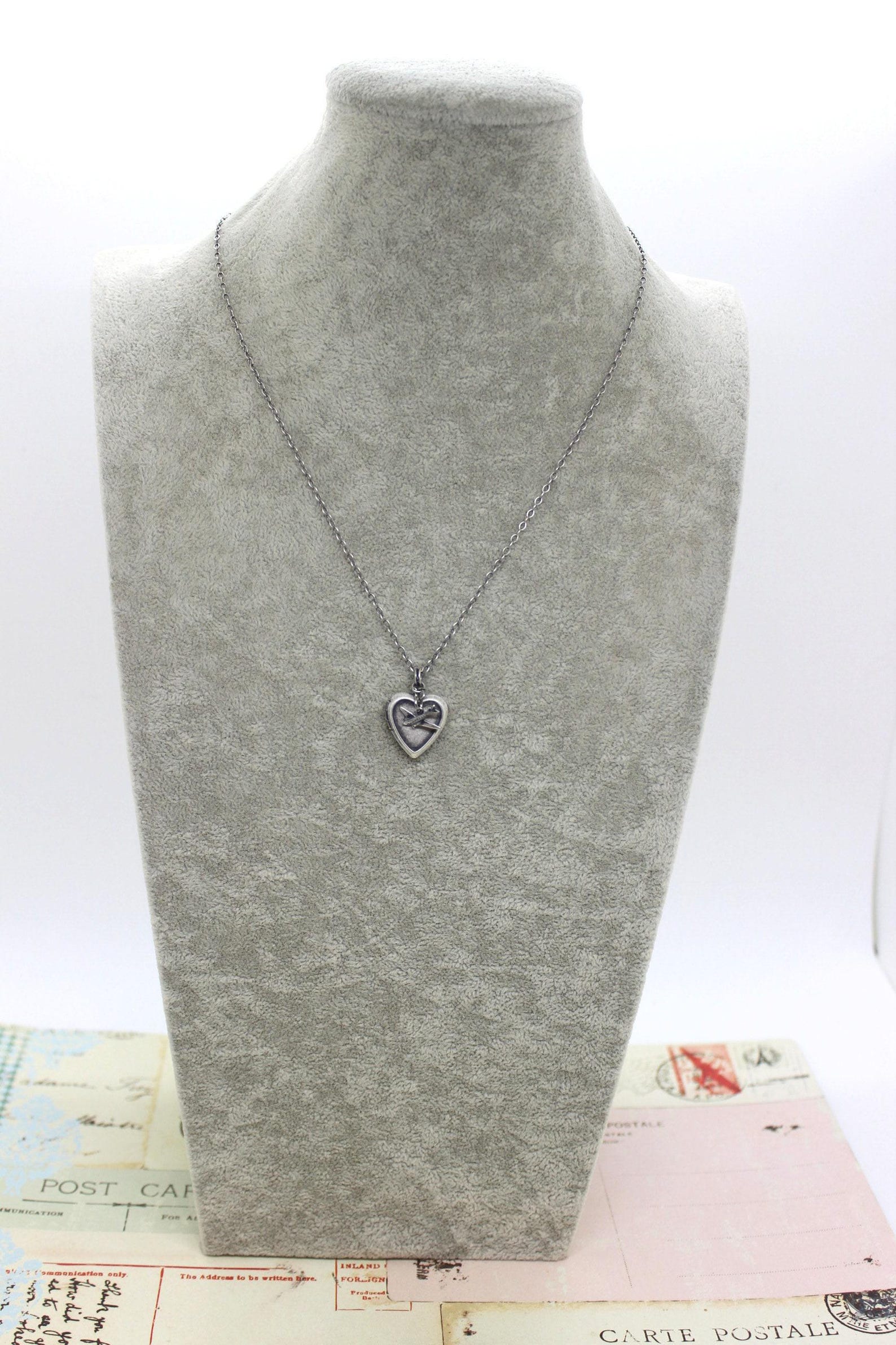 Mini Airplane. Locket Necklace. in Silver Ox - Etsy