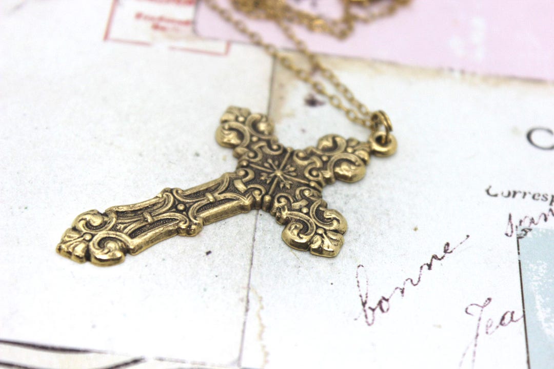 Cross Necklace. Gold Ox Jewelry Jumbo Cross - Etsy