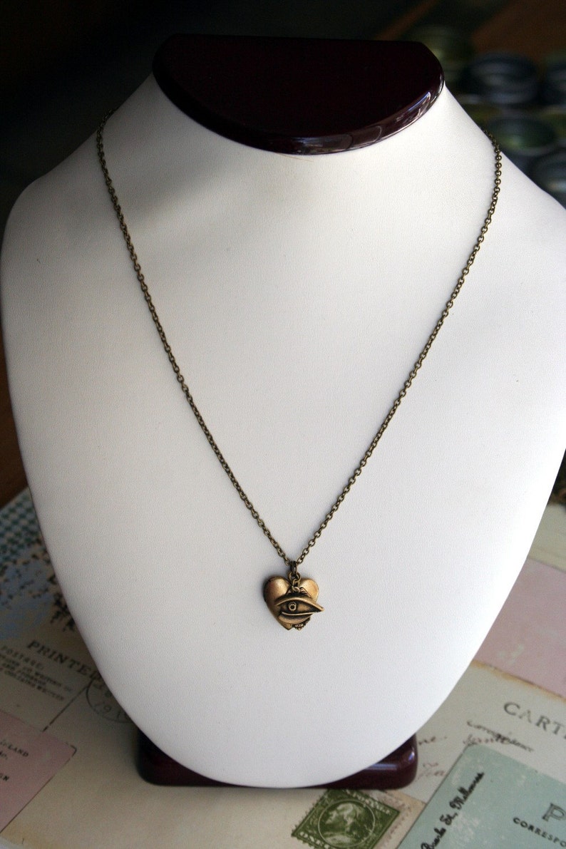 Police Officer. Heart Locket Necklace. Brass Ox - Etsy