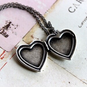 Music Note. Heart Locket Necklace. Silver Ox Meduim Locket - Etsy