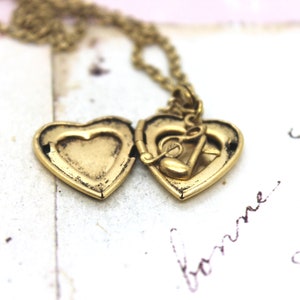 Music Notes Heart Locket Necklace. Gold Ox - Etsy
