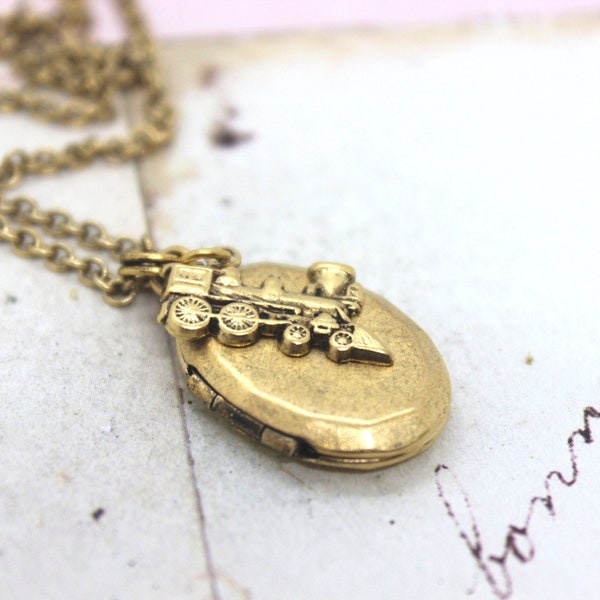 Gold Train Necklace - Etsy