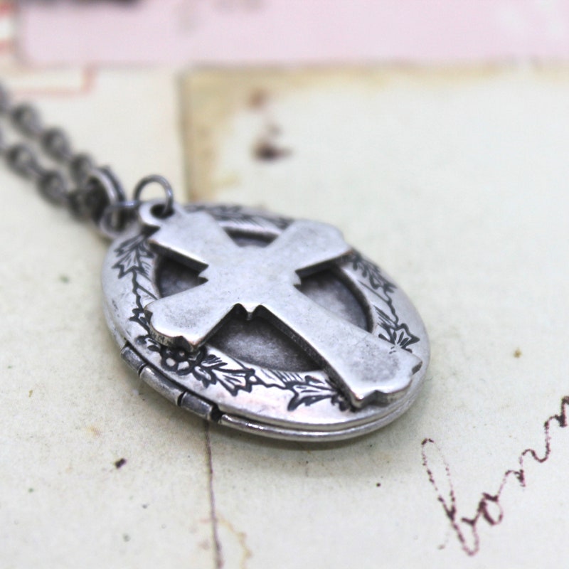 Locket With Cross - Etsy