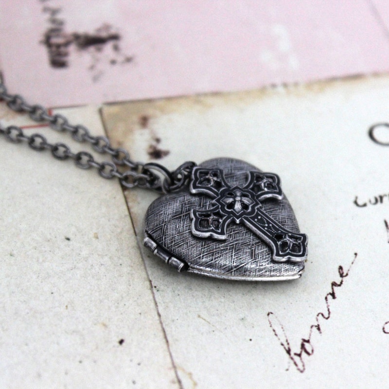 Cross Locket - Etsy