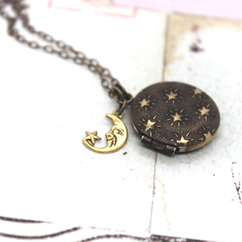 Moon Locket - Etsy