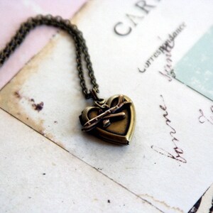 Tiny Airplane. Locket Necklace. in Brass Ox - Etsy