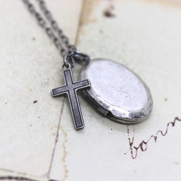Cross Locket - Etsy