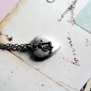 Music Notes. Heart Locket Necklace. Silver Ox - Etsy