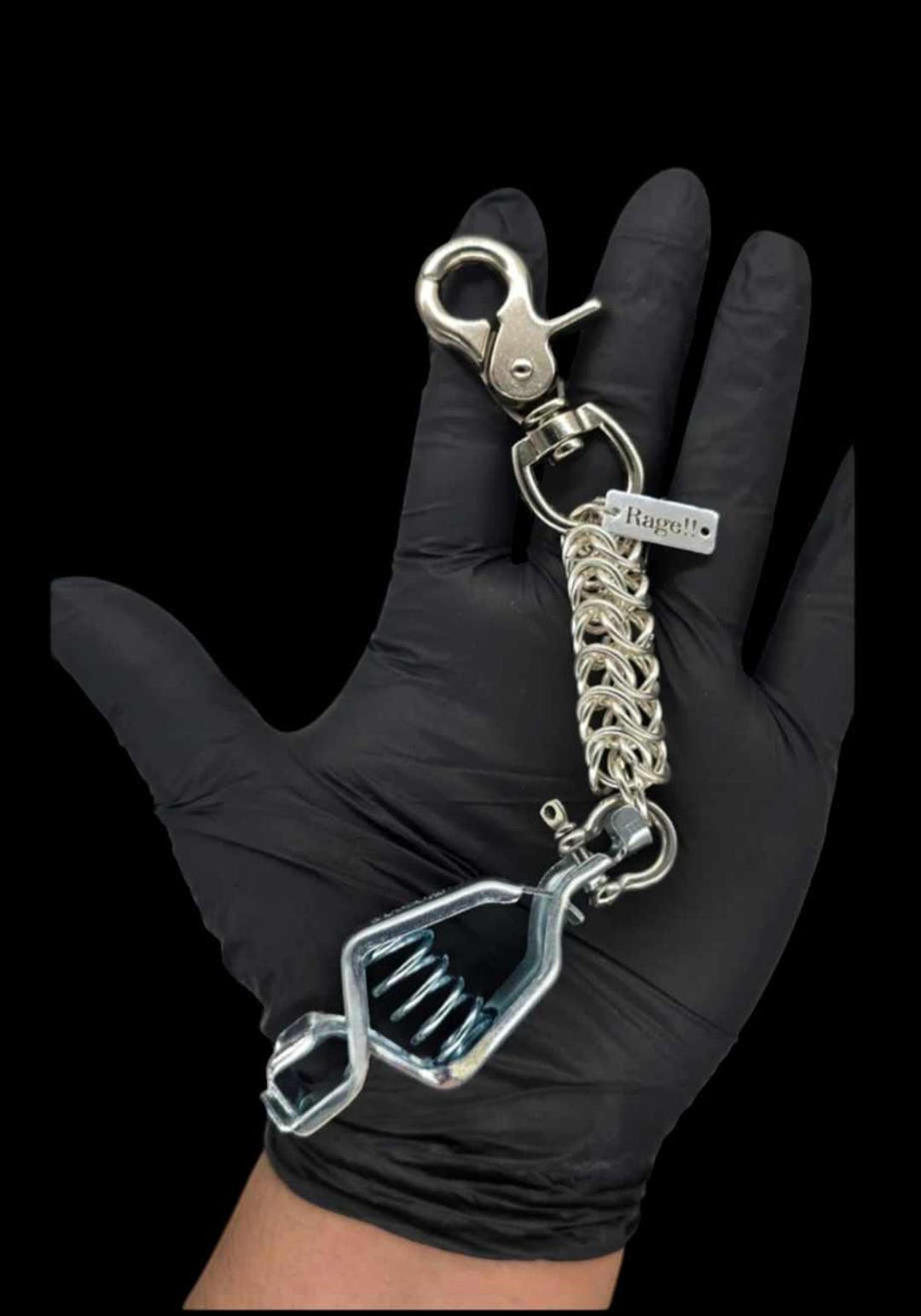 925. Silver Glove Clip, Key Chain, Chainmail Custom Made - Etsy